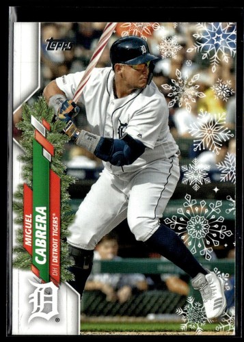 Miguel Cabrera 2020 Topps Holiday SP Variation Candy Cane Bat #HW129 ...