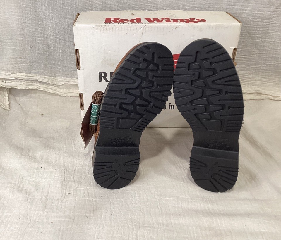 GREAT RED WING Made in USA 2247 Brown Steel Toe Work Boots NEW in Box ...