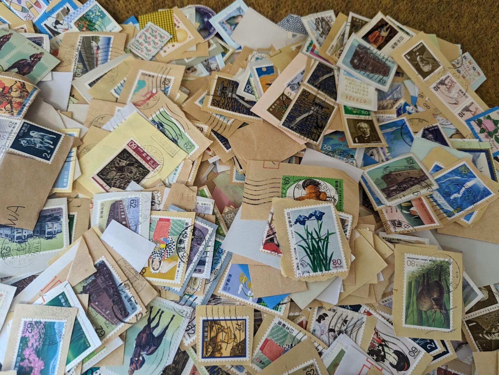 STAMP Used Stamps JAPAN 1000g ON paper lot philatelic collection ...