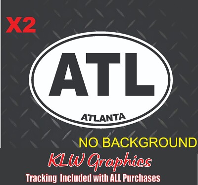 Atlanta Georgia Oval Vinyl Decal Sticker State Car Diesel Truck Home GA ...