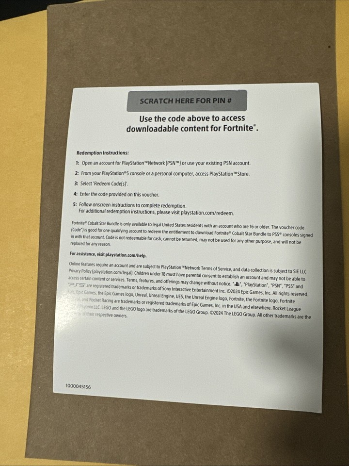 PS5 - FORTNITE COBALT STAR BUNDLE - Code + 1000 V-Bucks US | eBay