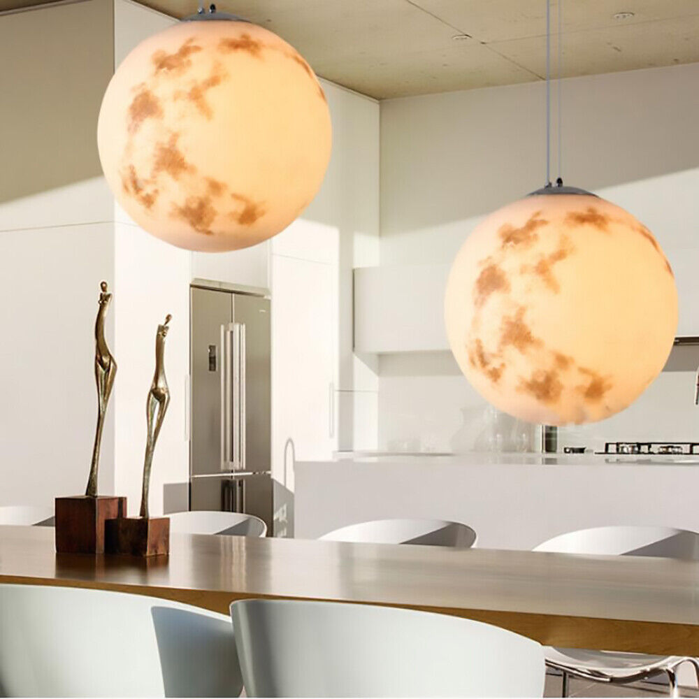 Acrylic Planet Pendant Lamp Bedroom LED Iron Light Globe Ceiling ...