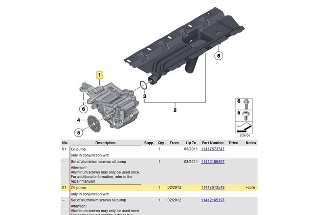 11417573747 11-13 BMW 135i Engine Oil Pump N55 29399 for sale online | eBay