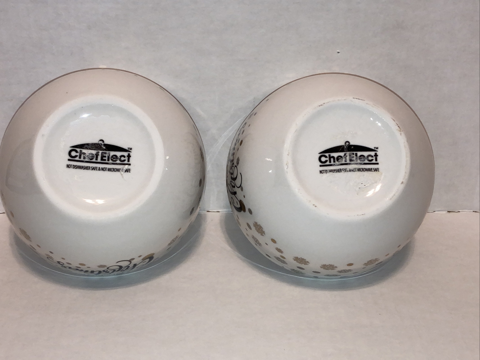 Set Of 2 ChefElect “Merry Christmas” Ceramic Bowl 5" | eBay