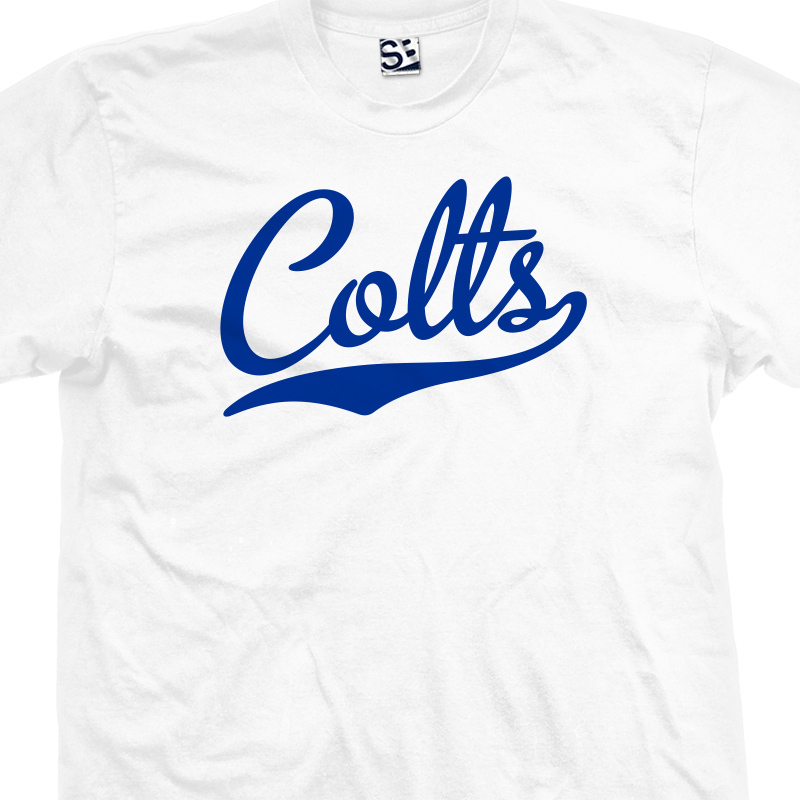 Colts Script Tail Shirt | Baseball Style Text Football Unisex | eBay