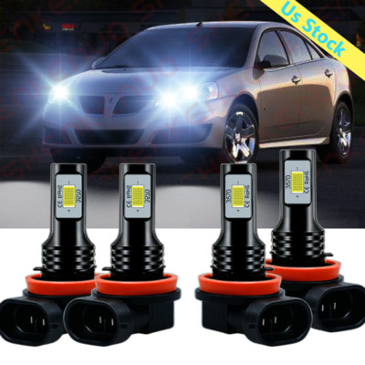 4X 6000K White LED Headlight Bulb Hi/Lo Beam For Pontiac G6 2005 2006 ...