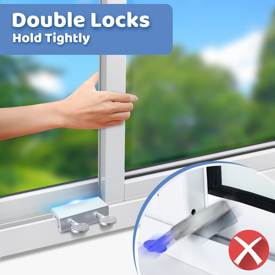 Sliding Window Locks Up and Down Window - 10 Set Proof Home Safety ...