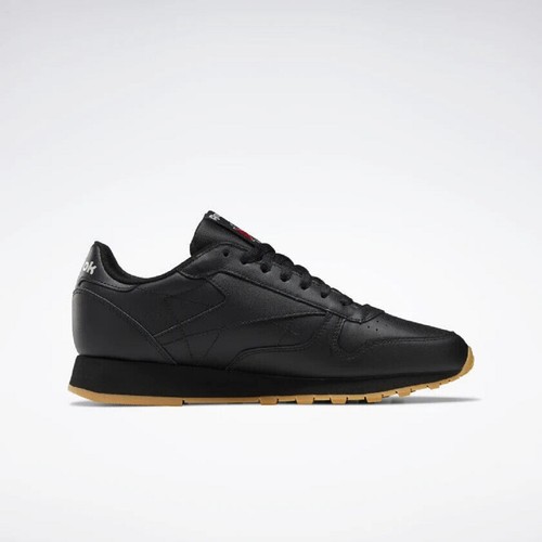 Reebok GY0954 Classic Leather Trainers Black/Gum - 80s 90s Retro Unisex ...