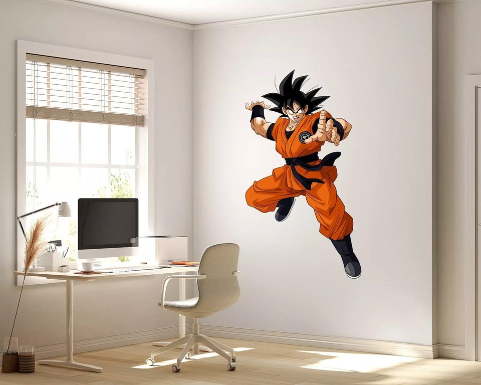 Son Goku Dragon Ball Z Wall Decal Wall Sticker Kids Room Wall Art Mural ...