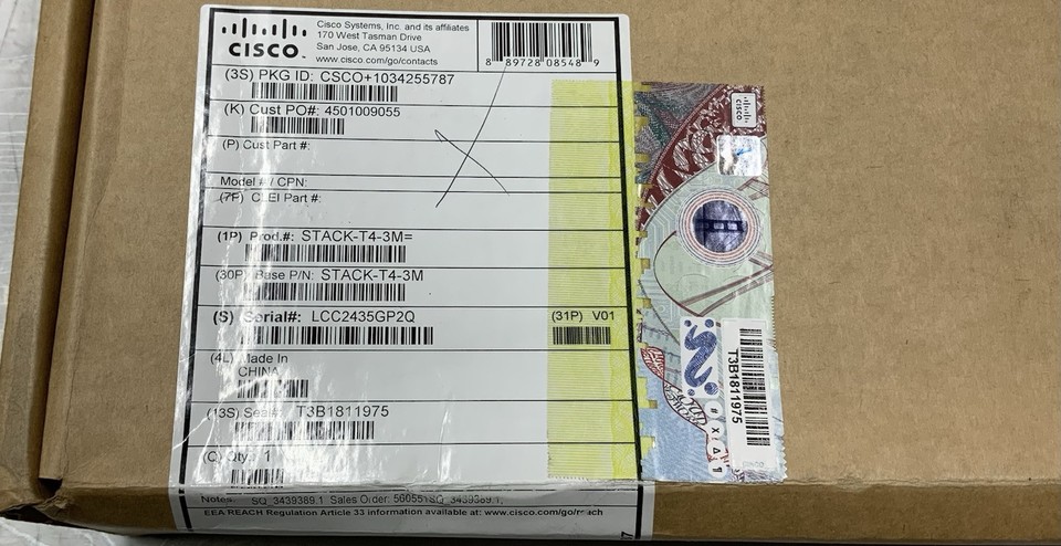 Cisco C9200L 3M Type 4 Stacking Cable STACK-T4-3M - Brand New | eBay