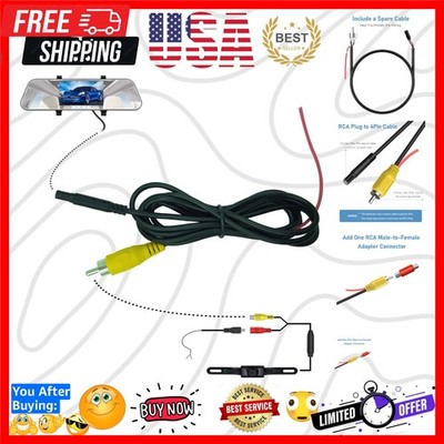 Backup Camera Video Cable CVBS RCA Male Connector to 4 PIN Female ...