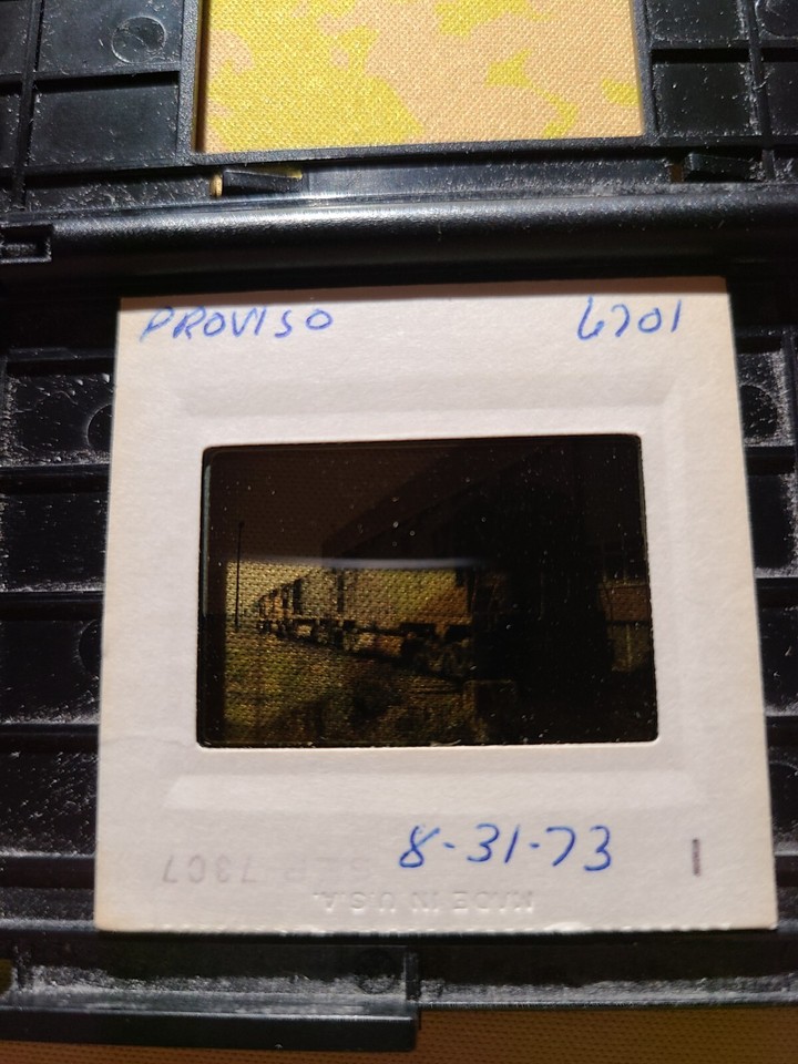 Original Slide Chicago & NorthWestern CNW 6659 EMD SD38-2 Proviso ILL 3 ...