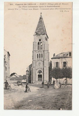 BARCY - Seine & Marne - CPA 77 - Guerre 1914/15 place bombardée ...