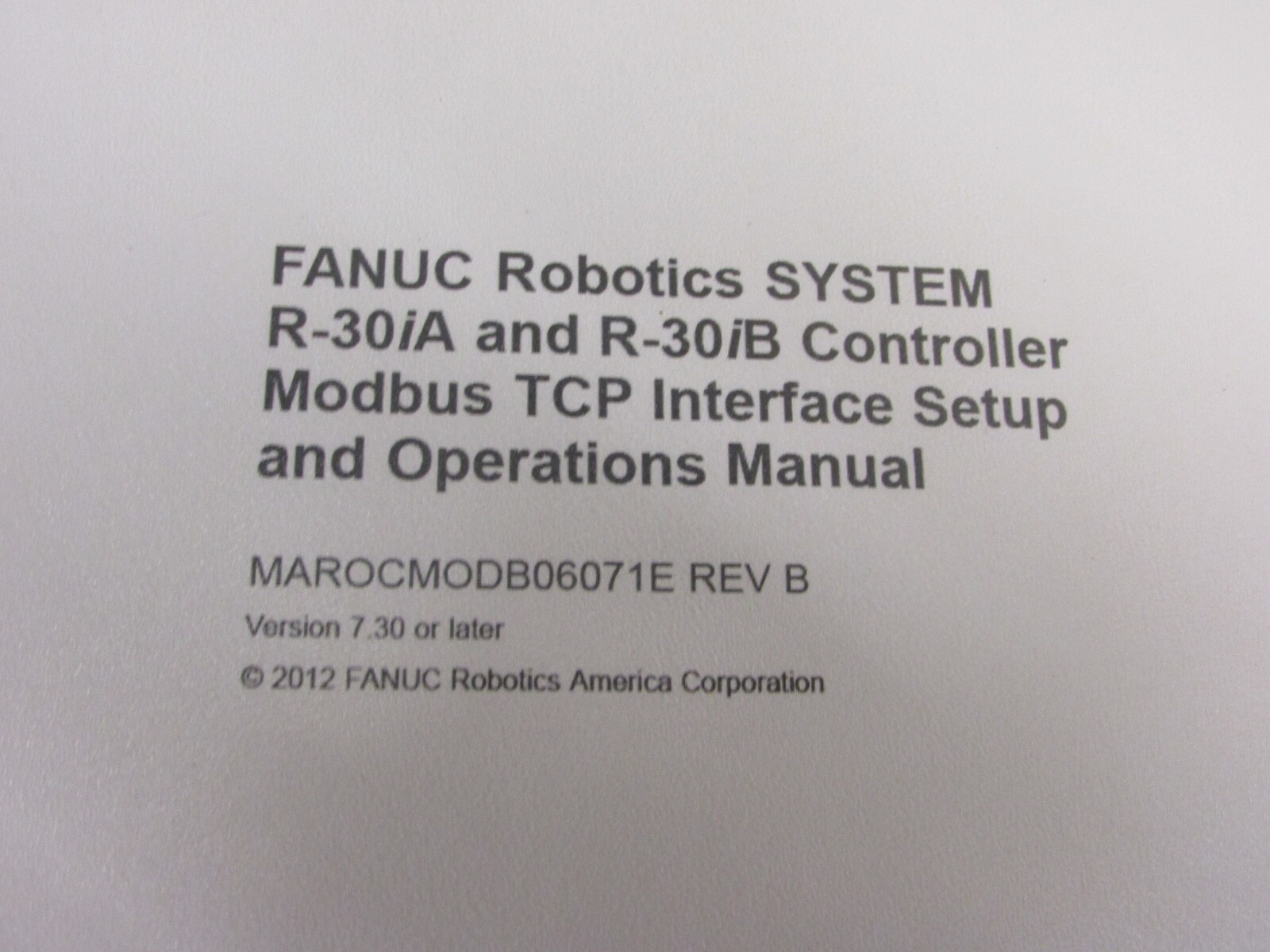 FANUC SYSTEM R-30iA & R-30iB CONTROLLER MODBUS TCP SET-UP & OPERATIONS ...
