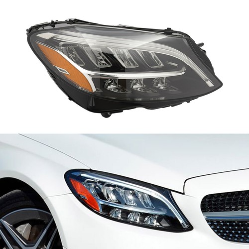 Headlight For 2019-2021 Mercedes-benz C300 C43 Right Led Lamp Closed ...