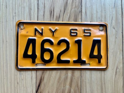 1965 New York Motorcycle License Plate | eBay