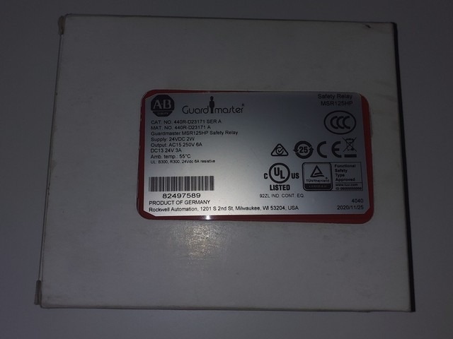 Allen-Bradley 440R-D23171 125 HP Guardmaster MSR125HP Safety Relay ...