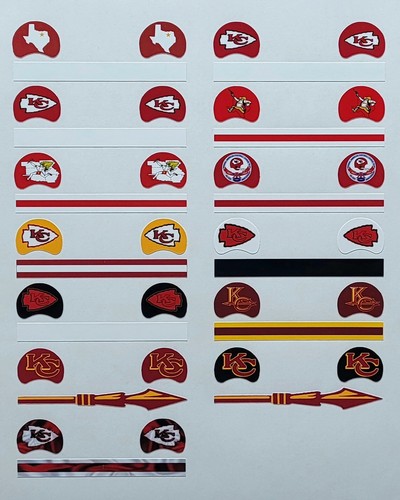 Kansas City Chiefs Gumball Mini Helmet Decal Set | eBay