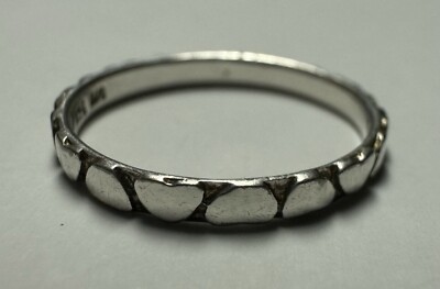 Designer Charles Winston CW Sterling 925 Silver Heart Ring Band Simple ...