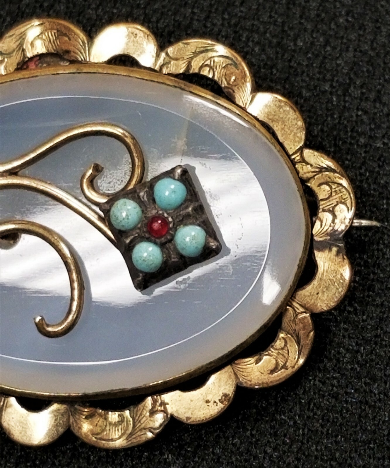 Antique Victorian Opaline Glass Turquoise Ruby Forget… - Gem