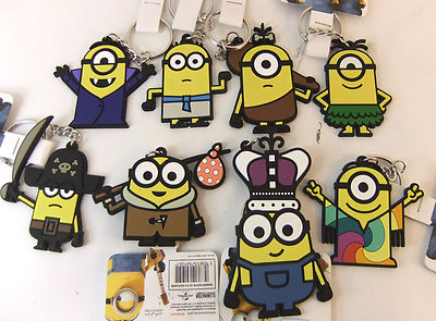 MINIONS MOVIE 2D KEYCHAIN - CHOOSE DESIGN BRAND NEW BOB, STUART OR ...