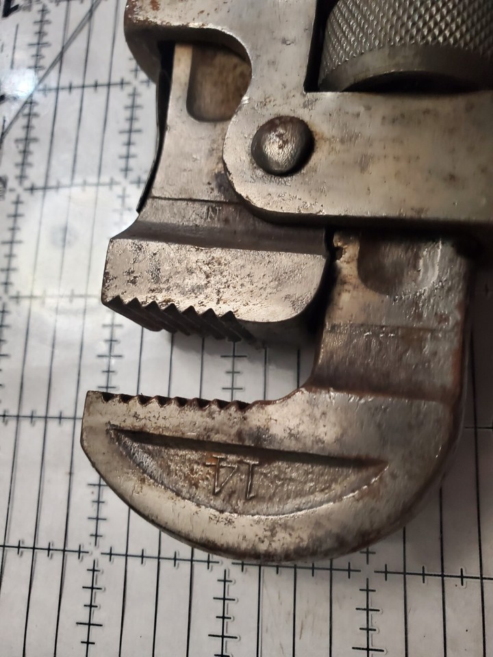 Vintage Dunlap - 14 Inch Pipe Wrench - Adjustable Wrench - Forged in ...