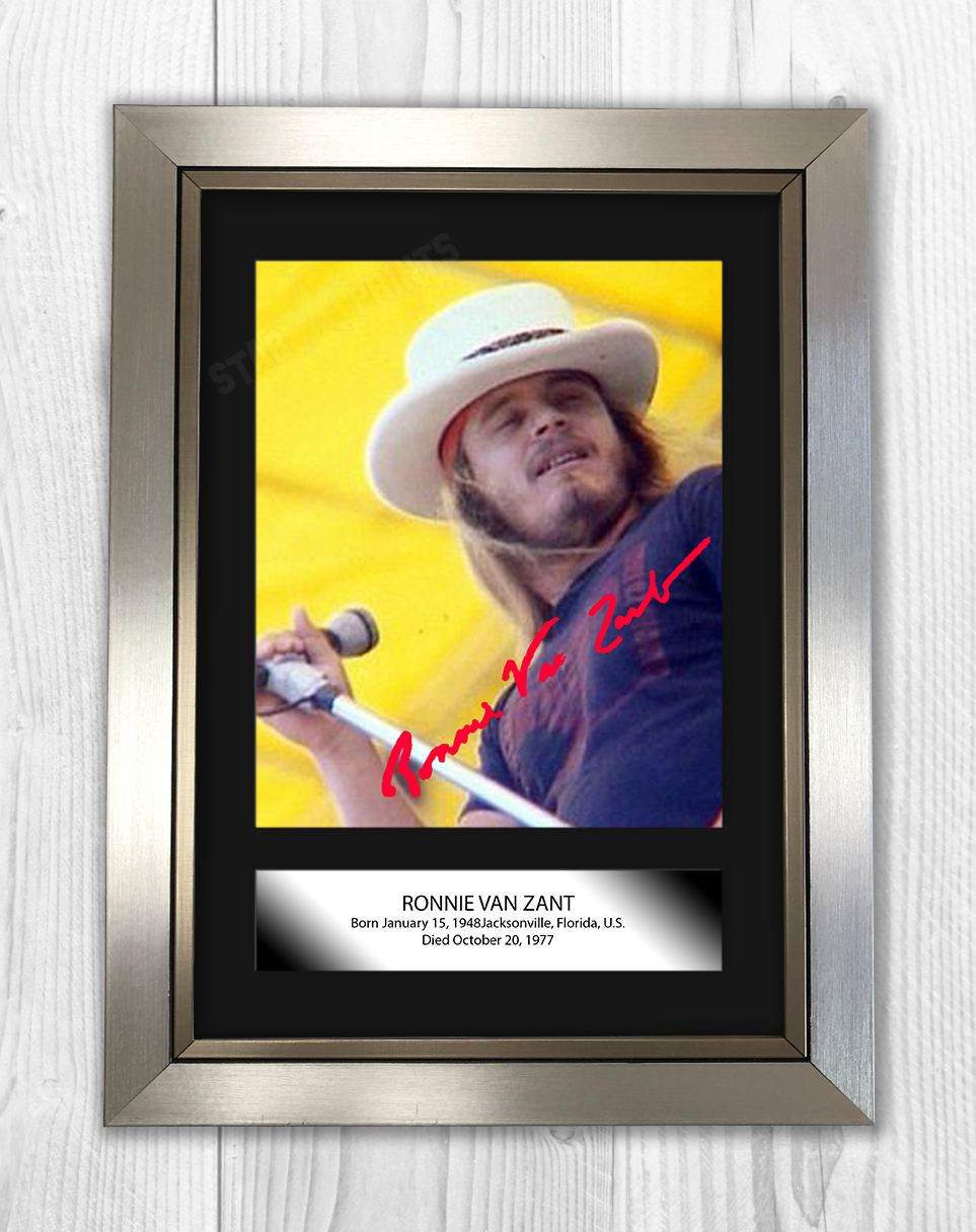Ronnie Van Zant 4 A4 reproduction signed picture poster Choice of frame ...