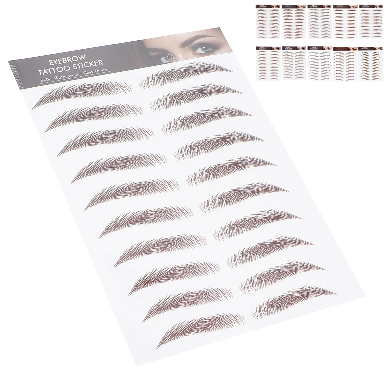 Professional Waterproof Eyebrow Tattoo Sticker Eyebrow Transfer Sticker ...