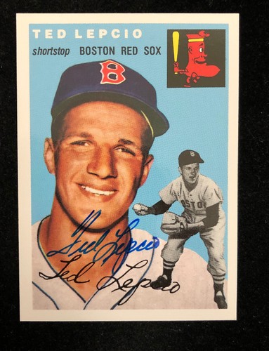 TED LEPCIO 1954 TOPPS ARCHIVES AUTOGRAPHED SIGNED AUTO BASEBALL CARD 66 ...