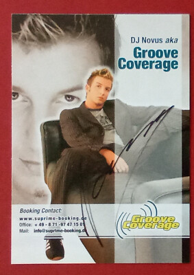 Groove Coverage DJ Novus & Melanie „Mell“ Münch two autograph signed 4 ...