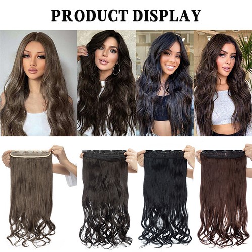One Piece 100% Natural Clip in as Human Hair Extensions Full Head ...
