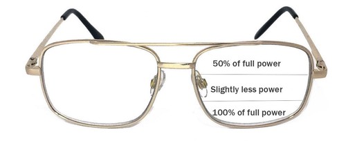 Metal Aviator Progressive Clear Lens No Line Reading Glasses Tri-Focal ...