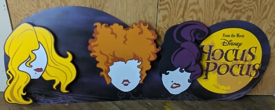 8' Vintage Disney Hocus Pocus 3D Halloween Advertising Cardboard Store ...