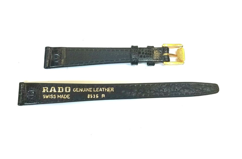 12mm Black Lizard Rado Band with Buckle | eBay
