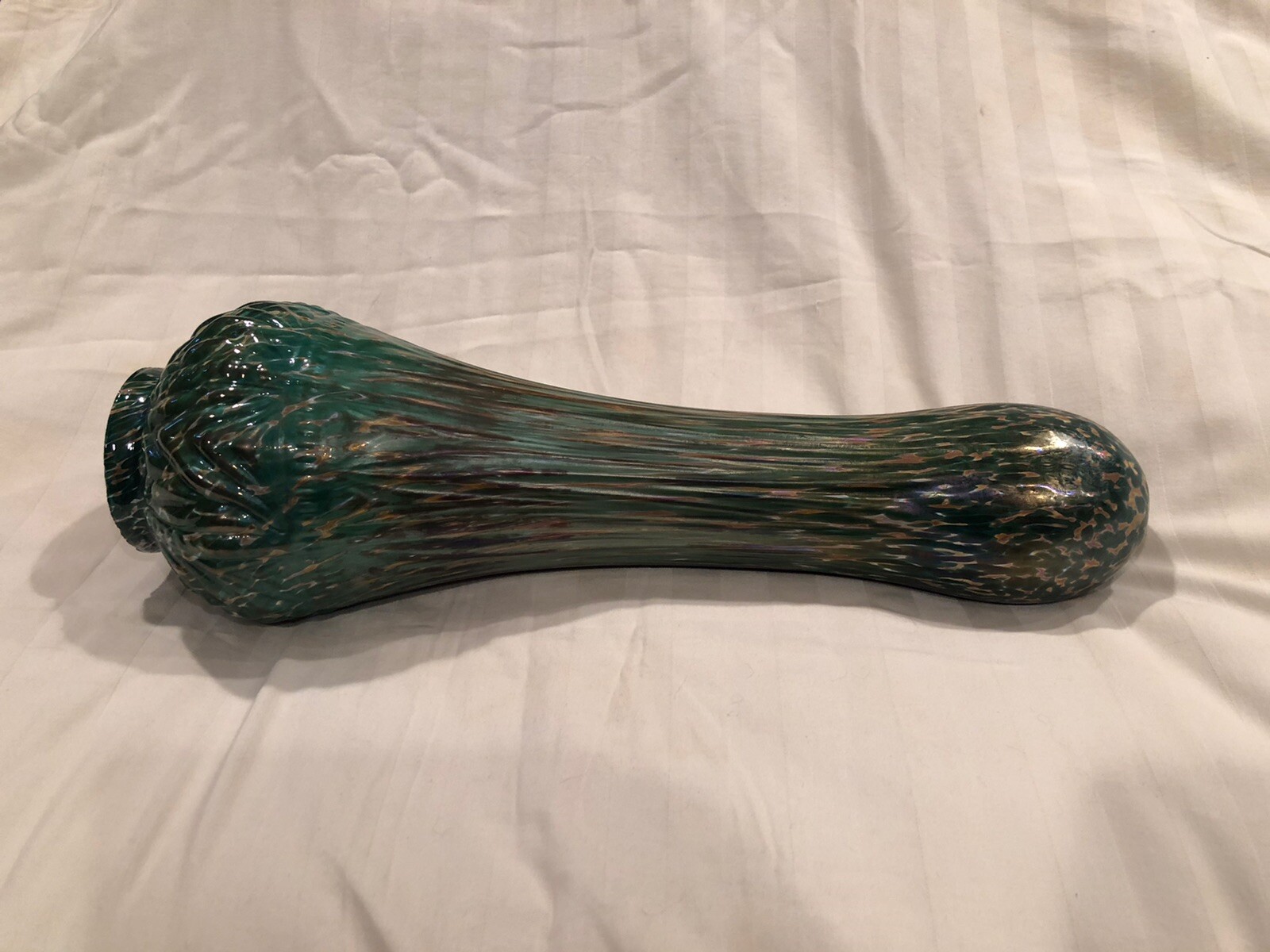 Stephen Fellerman Hand Blown Iridescent Studio Art Glass Hanging Lamp ...