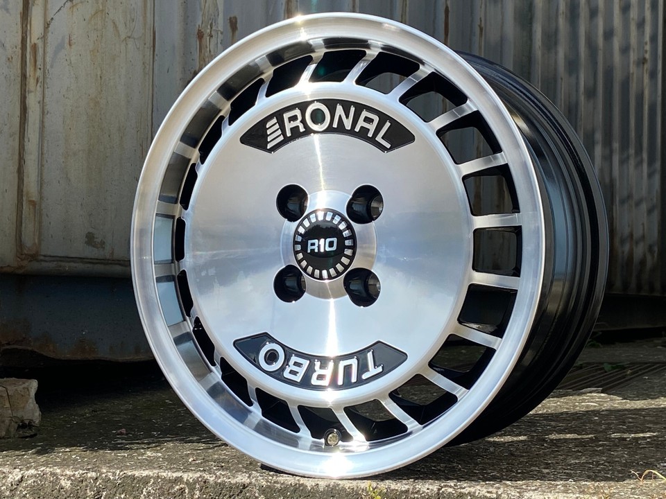 4x new Retro Wheels RONAL R10 Turbo 7x15 4x100 ET:28 VW Golf 1 2 3 BMW ...