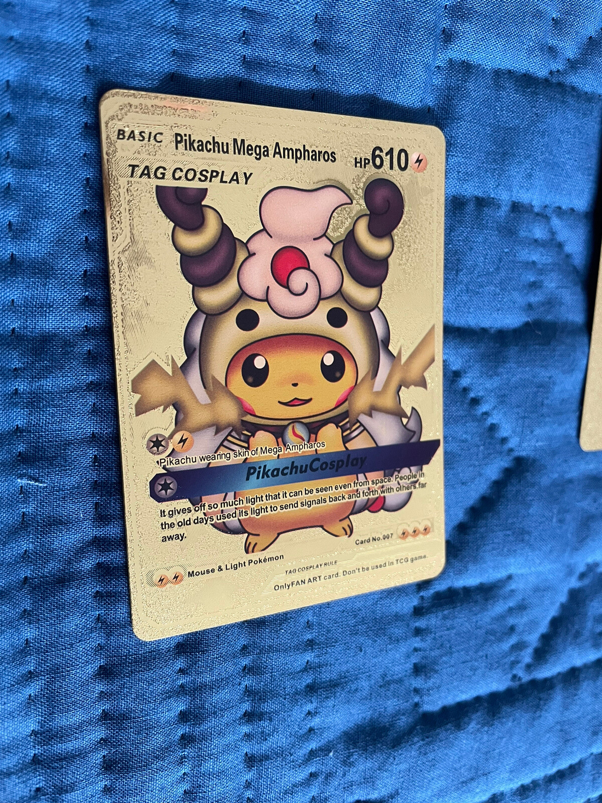 Pokémon gold card HP 610 basic pikachu mega Ampharos | eBay