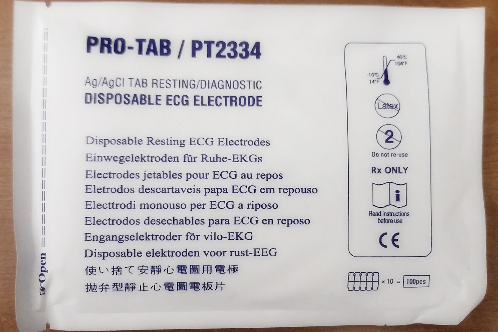 PT2334 Bio ProTech Pro-Tab EKG ECG Electrode 200 pieces New Sealed ...