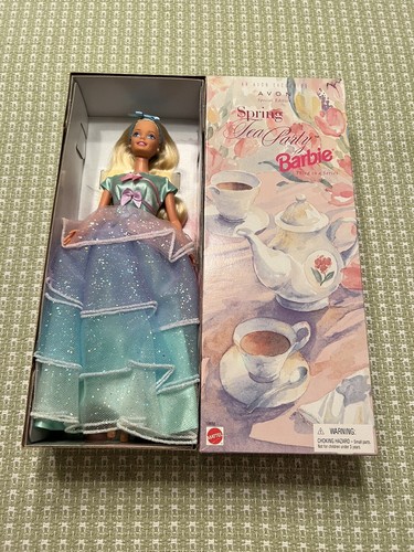 SPRING TEA PARTY BARBIE DOLL 1997 SOLD BY AVON Third in a Series | eBay