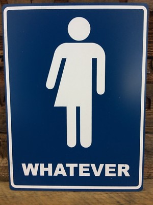 WHATEVER Bathroom Sign, BLUE/White, 6"x8" | eBay