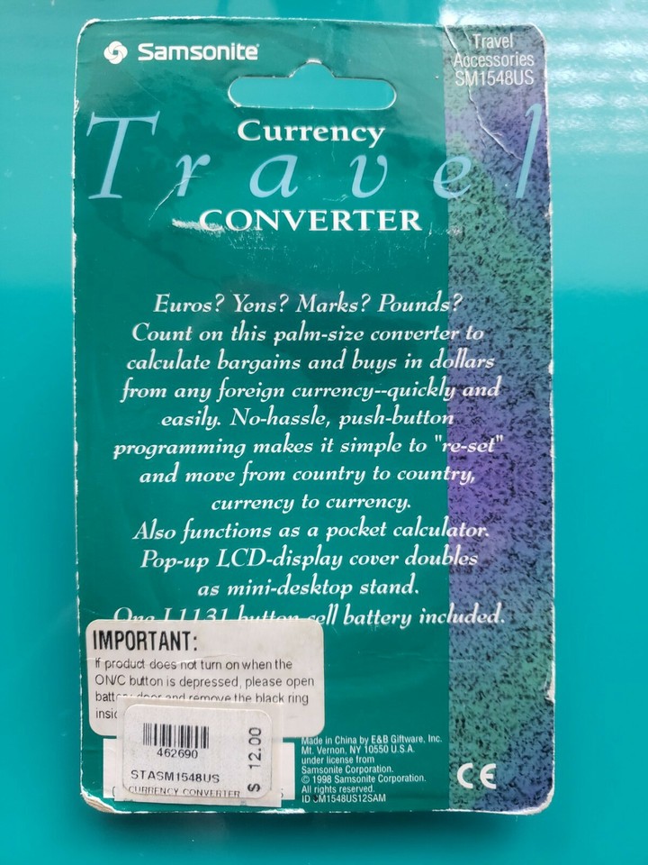 Samsonite Travel Currency Converter | eBay