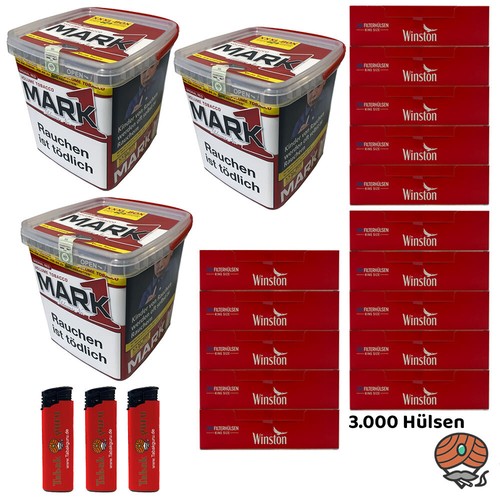 3x Mark Adams No. 1 Volumentabak à 400g Tabak/Stopftabak, Winston ...