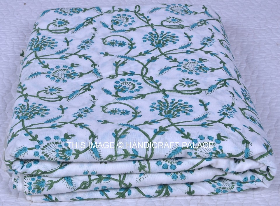 5 yards Cotton Sanganeri Print Fabric Indian Handmade hand Block Print ...