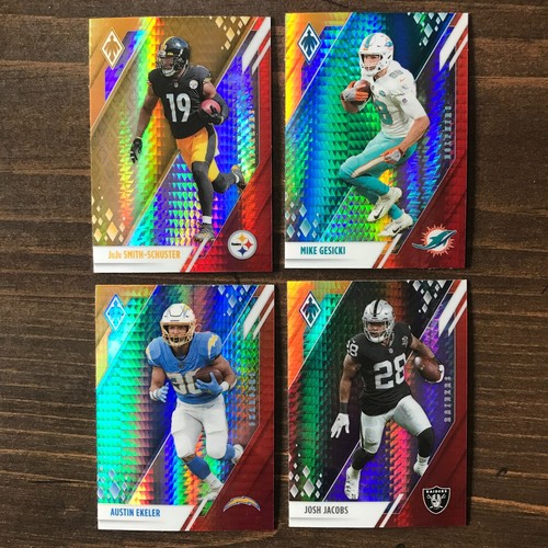 -4 COLOR BURST PARALLEL CARD LOT-2021 Phoenix NFL Jacobs Ekeler Gesicki ...