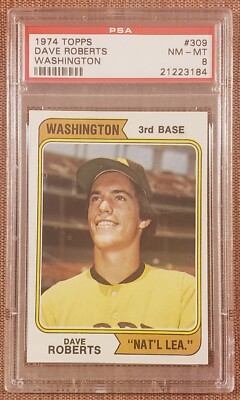 1974 Topps Washington #309 Dave Roberts San Diego Padres Baseball Card ...
