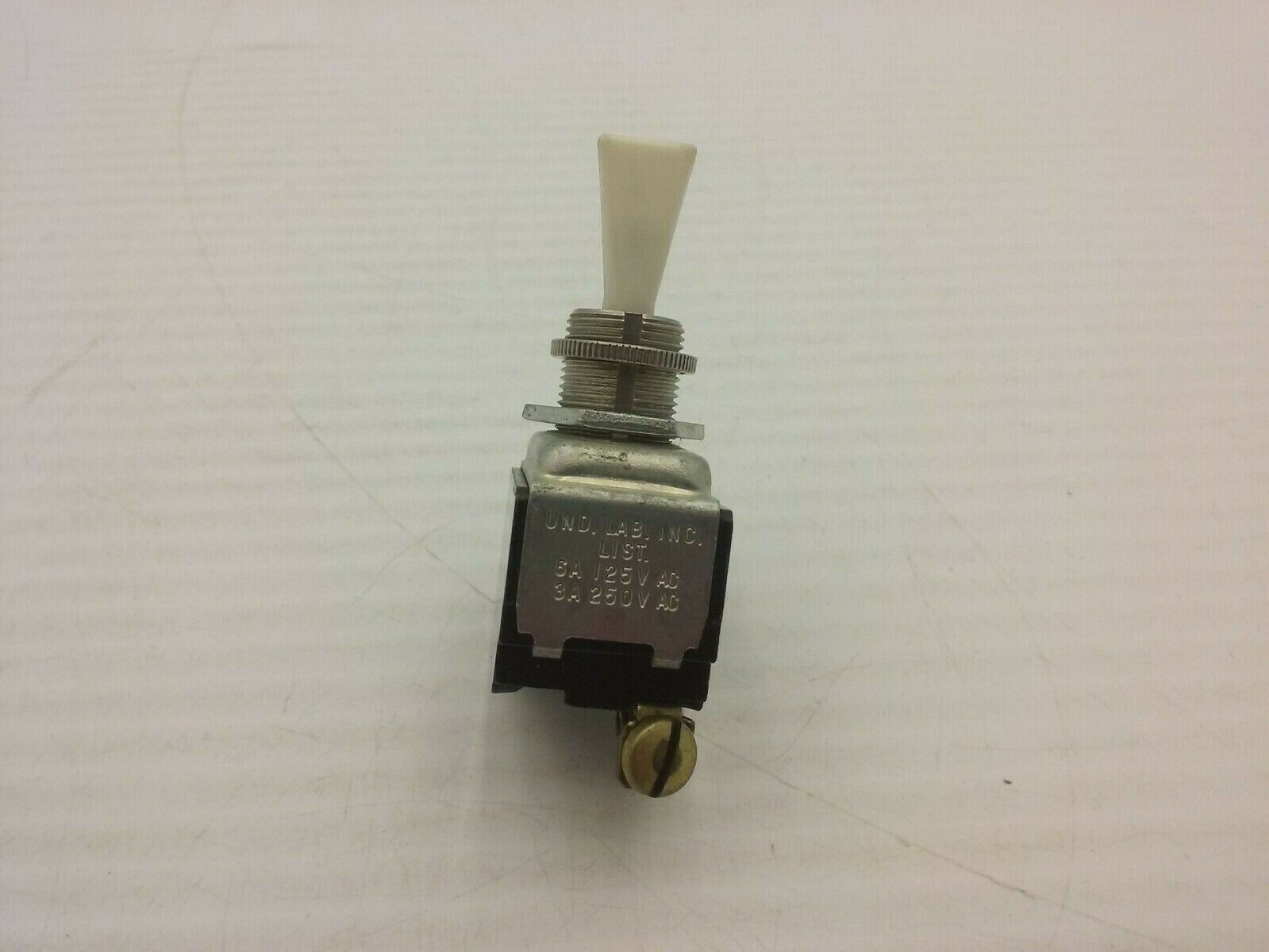 UND. LAB INC. TOGGLE SWITCH 6A 125V 3A 250V AC MAINTAINED NNB | eBay