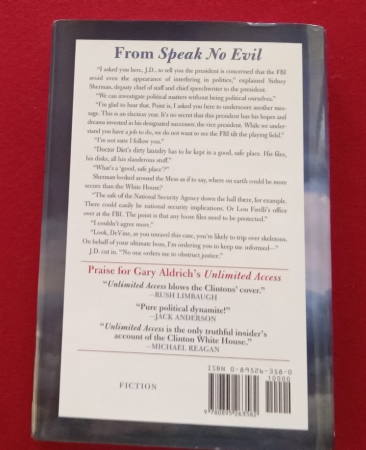 Speak No Evil by Gary W. Aldrich and Mark Davis 1998 HCDJ SIGNED LIKE ...
