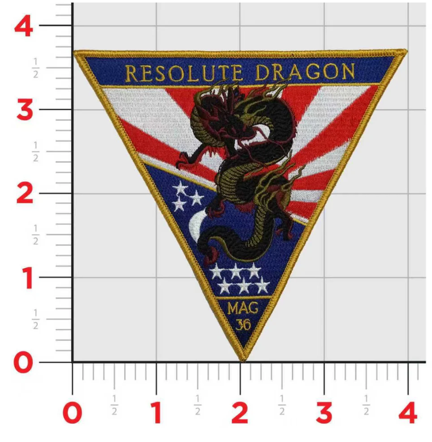 MARINE CORPS MAG-36 RESOLUTE DRAGON EMBROIDERED PATCH HOOK & LOOP | eBay