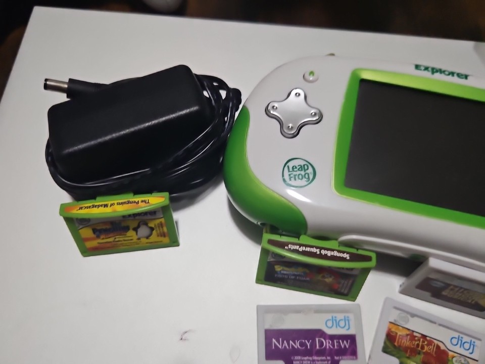 Leapster Explorer Handheld Learning Console System With 5 Game ...