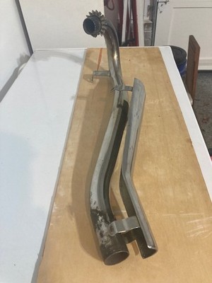 BSA Triumph Trophy 250cc Single Exhaust Header Pipe w/heat shield | eBay